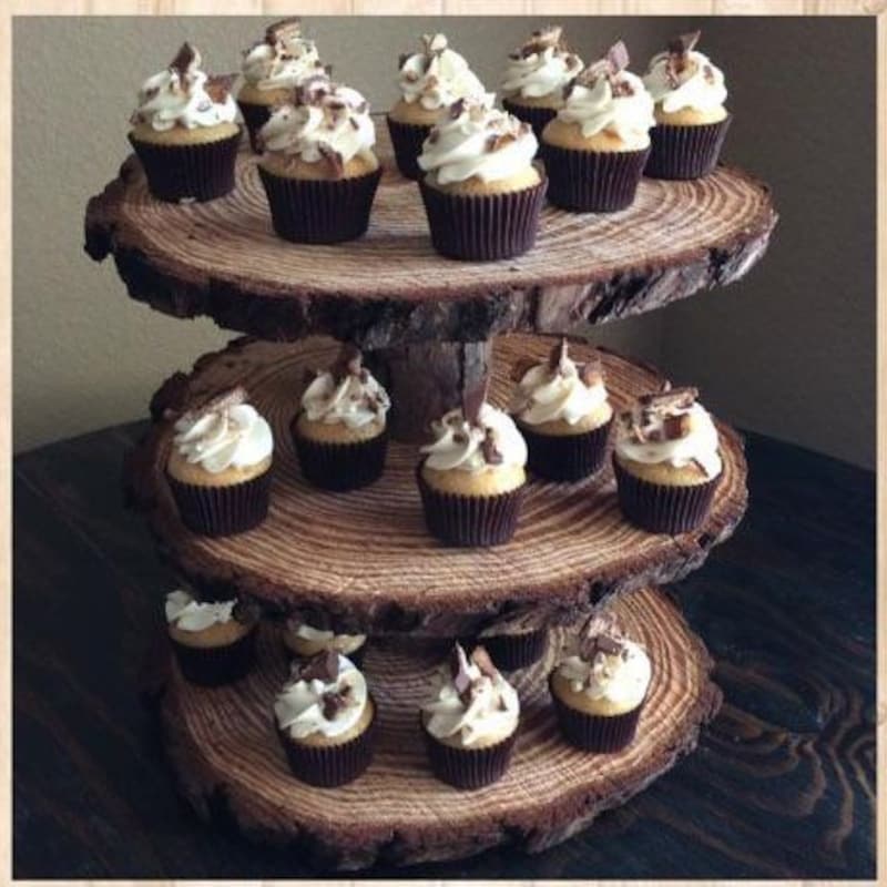 Rustic Cupcake Stand - Etsy