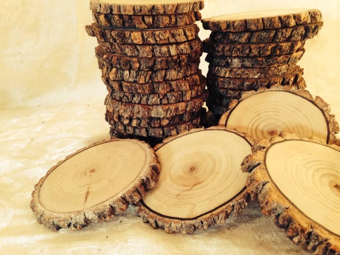 3 to 3.5 Solid Wood Coaster Rounds Craft Rounds Dried and - Etsy