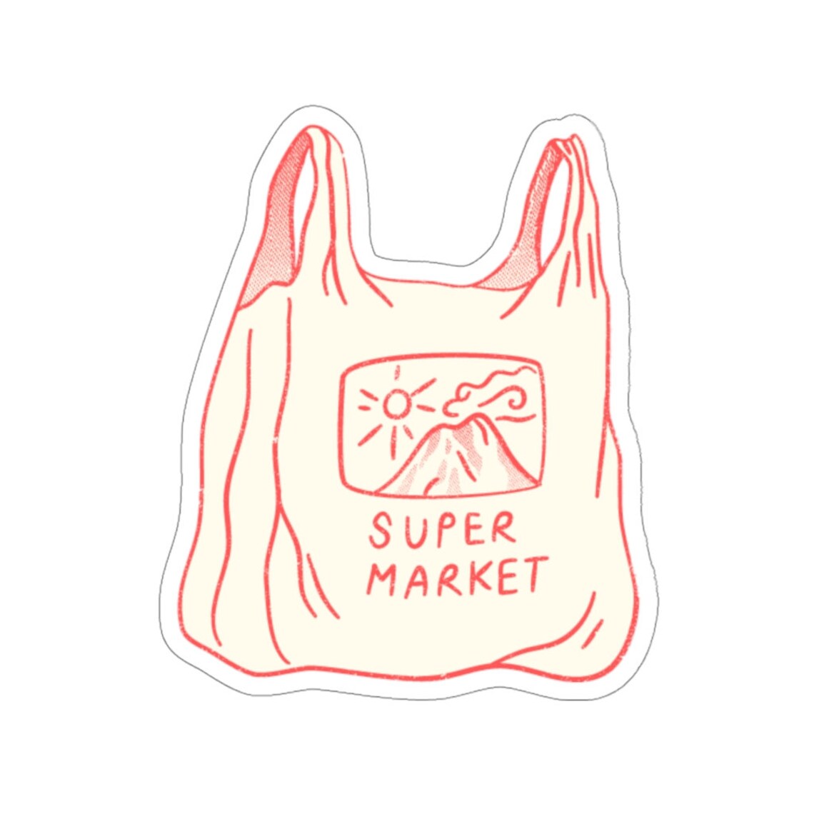 Grocery Bag Sticker - Etsy