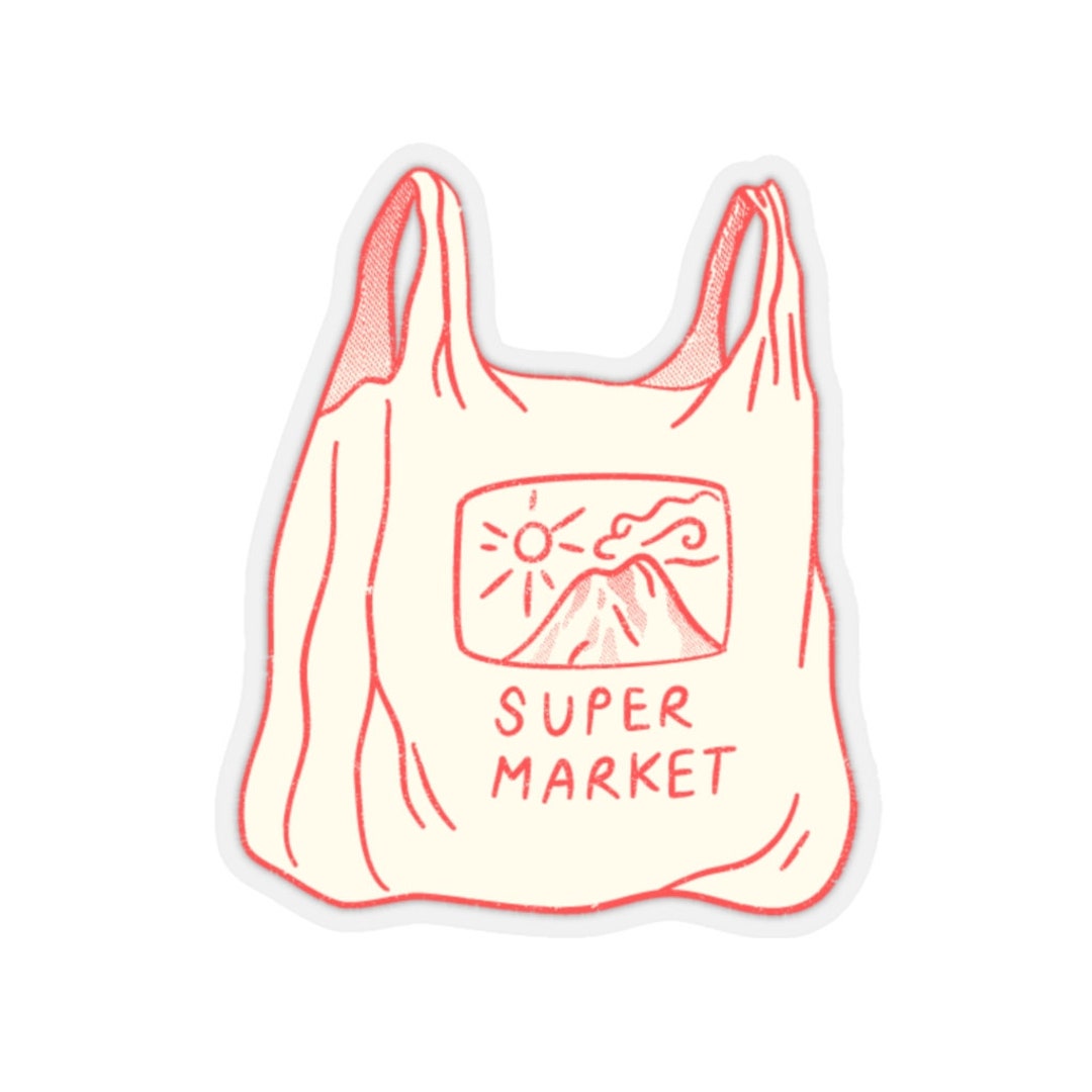 Grocery Bag Sticker - Etsy