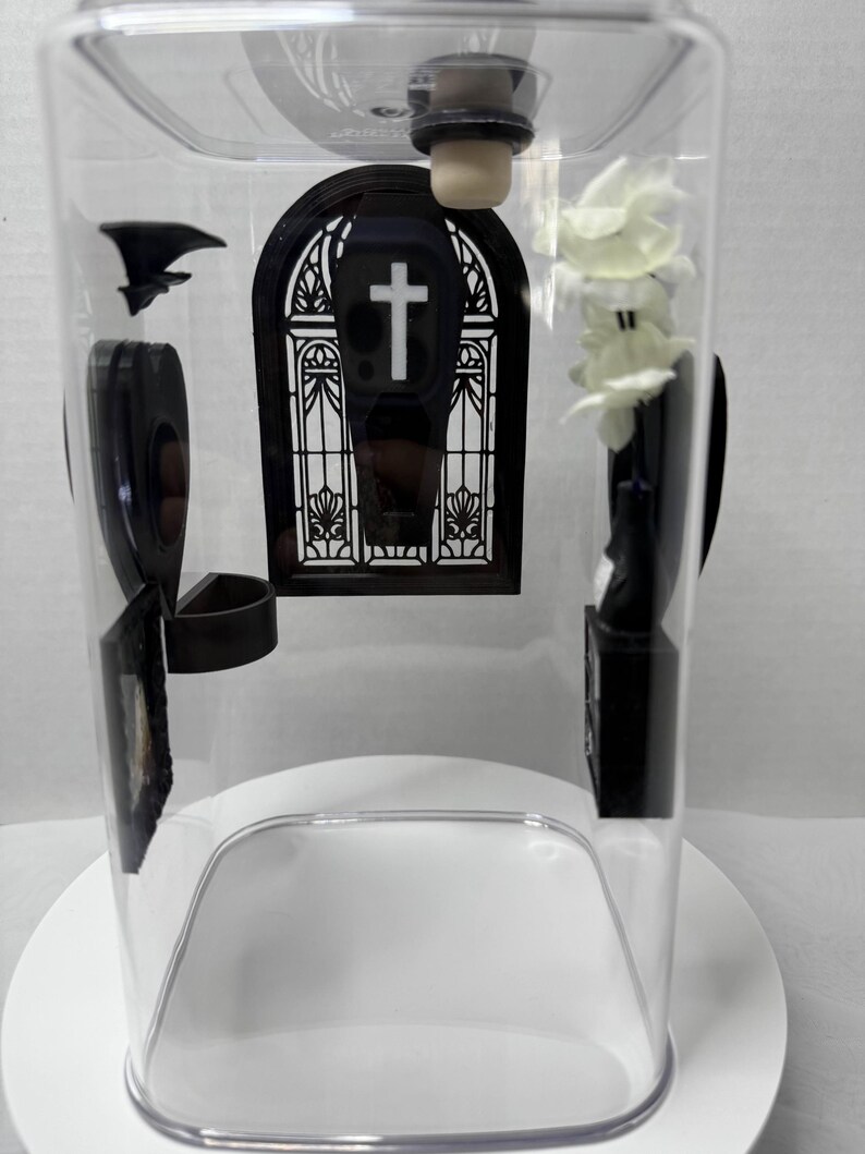 Gothic Chapel Jumping Spider Enclosure – With Coffin Hide, Feeding Dish ...