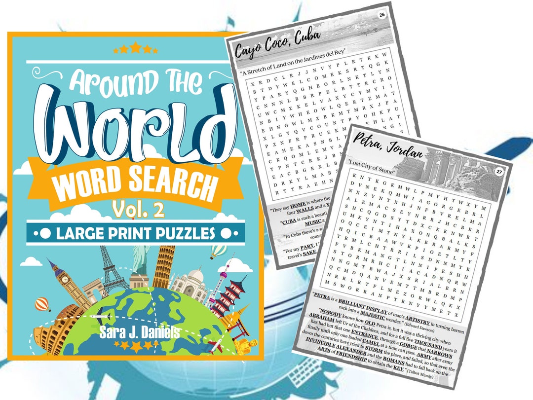 Around the World Word Search Puzzles Vol.2 - Etsy
