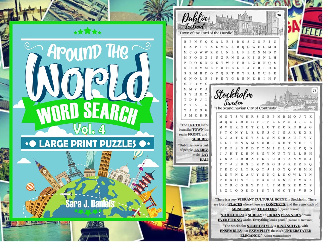 Around the World Word Search Puzzles Vol.4 - Etsy