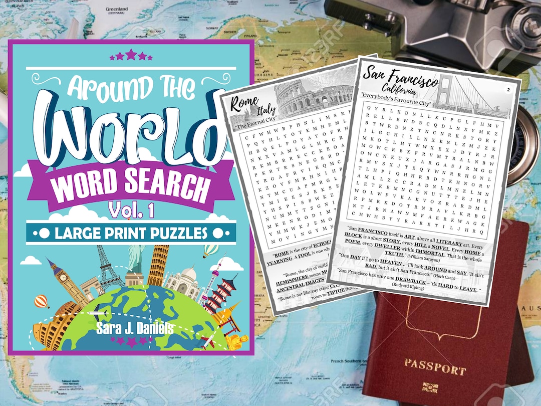 Around the World Word Search Puzzles Vol.1 - Etsy