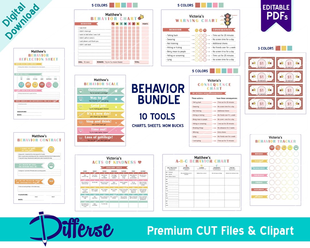 Behavior Bundle for Kids Consequence Chart Behavior - Etsy