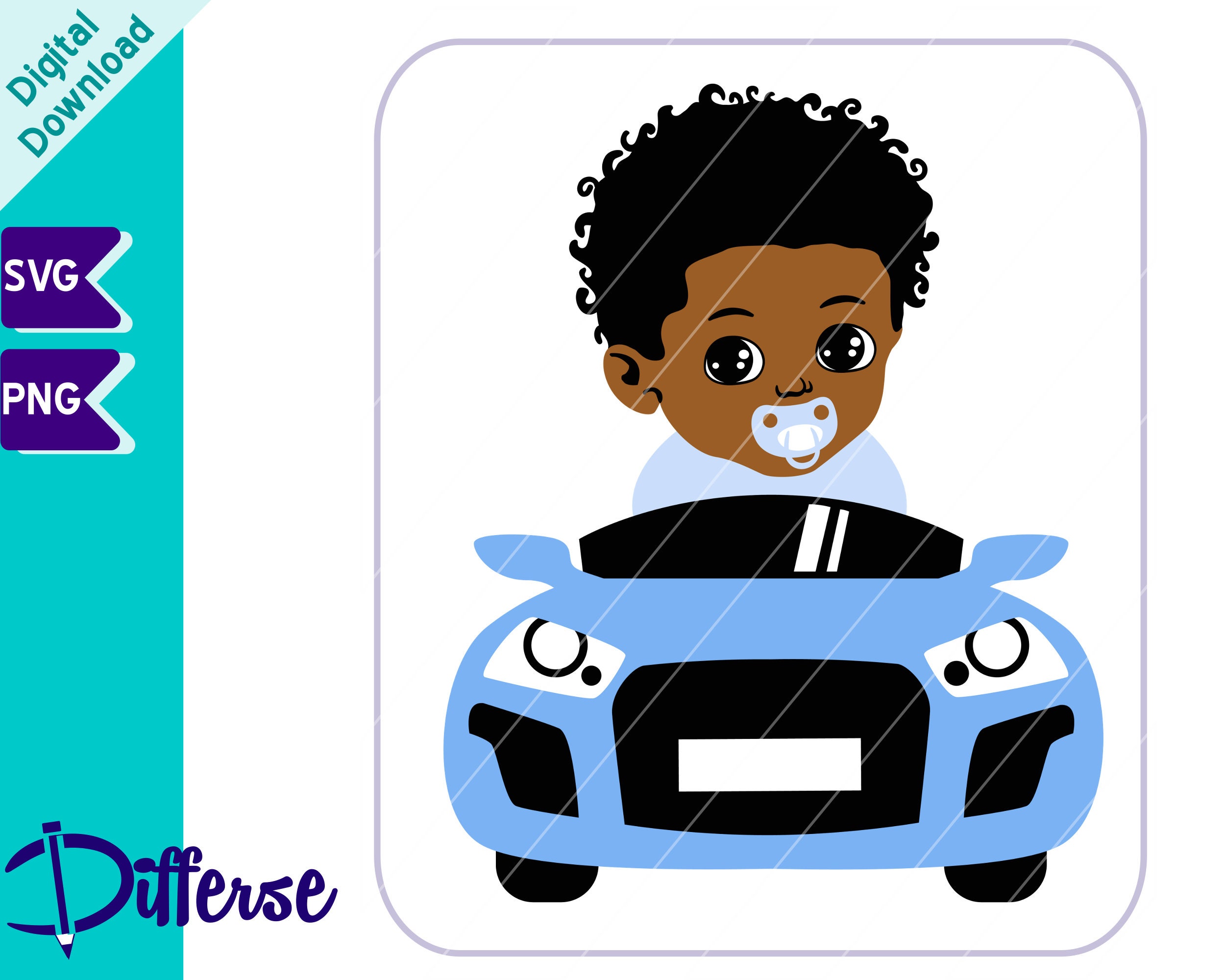 Baby in Car SVG SVG Cut File & PNG Boy Baby Shower Svg - Etsy