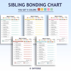 Sibling Bonding Chart | Stop Sibling Rivalry | Parenting Tool | Brother ...