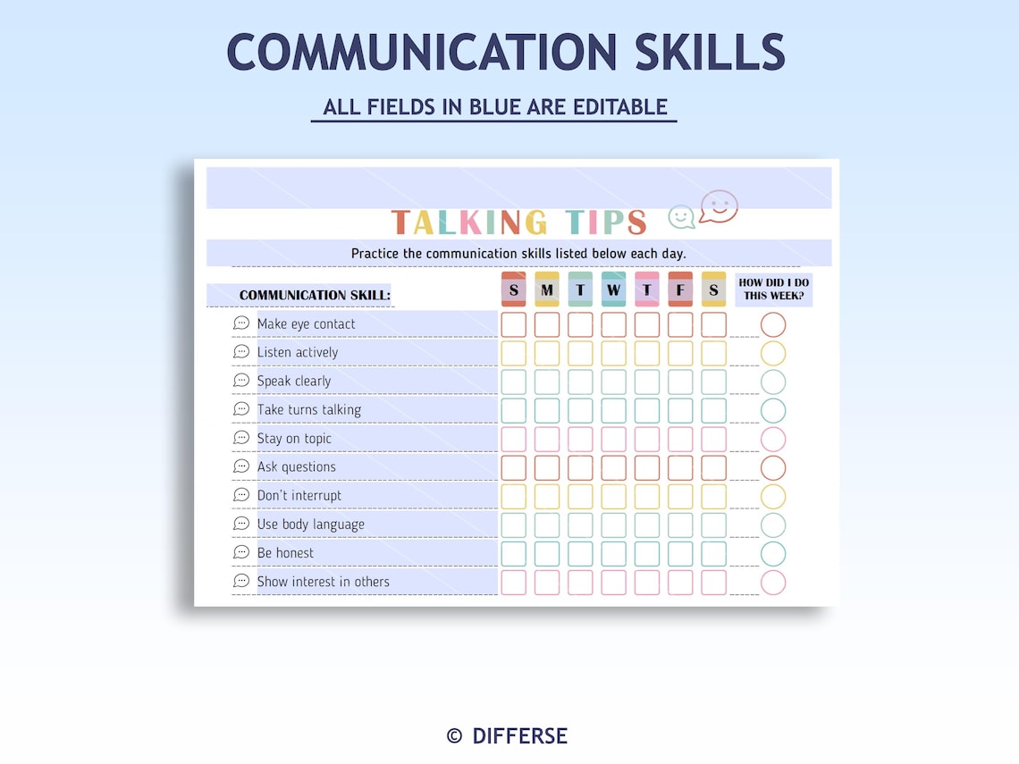 Talking Tips Chart | Kids Communication Chart | Social Skills Chart ...