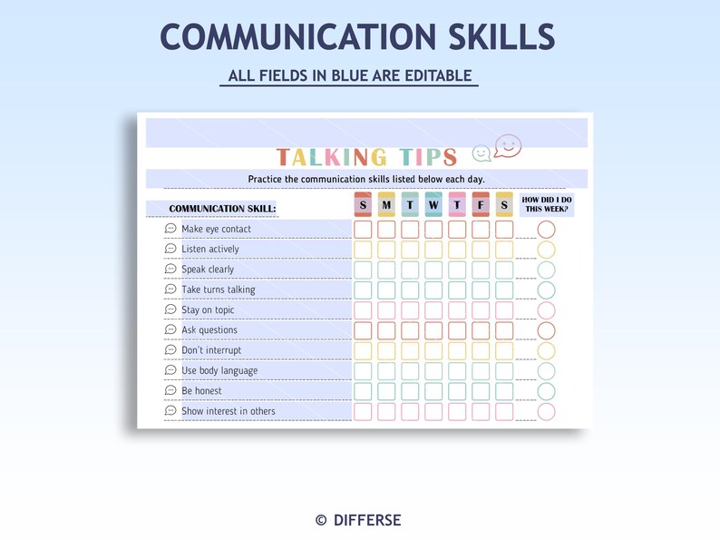 Talking Tips Chart | Kids Communication Chart | Social Skills Chart ...