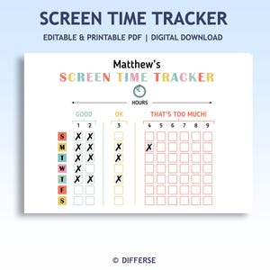 Kids Screen Time Bundle | Screen Time Chart | Screen Time Checklist ...