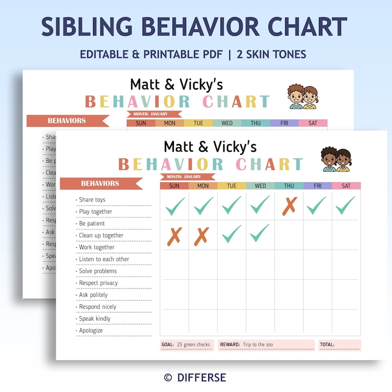Behavior Charts - Etsy