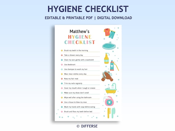 Female Hygiene Checklist Compliance Checklist – SSPTN