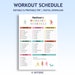 Kids Workout Schedule | Kids Exercise Checklist | Exercise Tracker ...