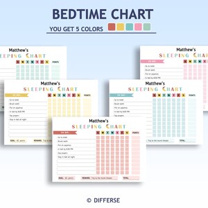 Editable Kids Bedtime Routine | Bedtime Checklist | Bedtime Chart ...