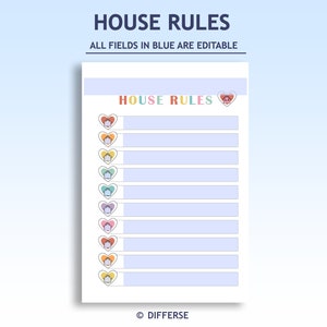 House Rules for Kids | Family House Rules | Family Rules | Home Values ...
