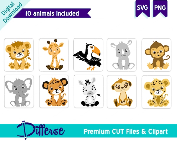 Jungle Alphabet Clipart Safari Clip Art Digital Letters - Etsy Canada