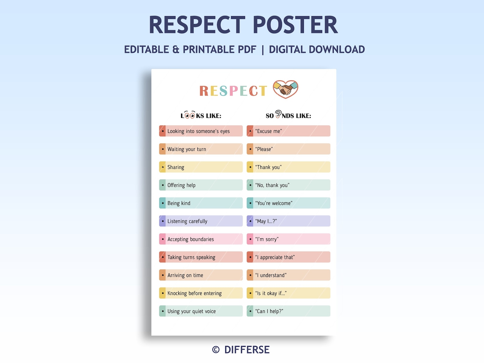 Respect Sounds Like Looks Like Poster | Respect Poster | How to Be ...