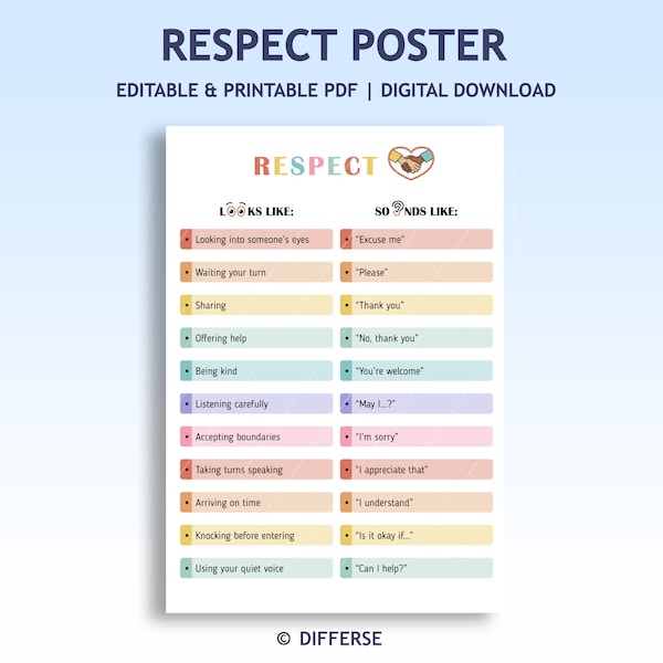 Respect Poster - Etsy