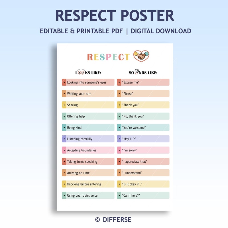 Respect Poster - Etsy