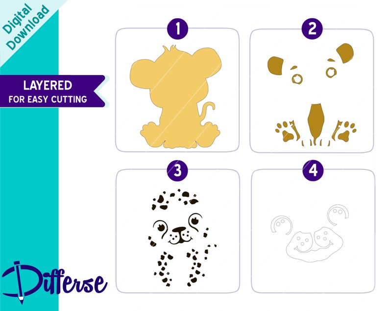 Cute Baby Cheetah SVG SVG Cut File & PNG Cheetah Svg - Etsy