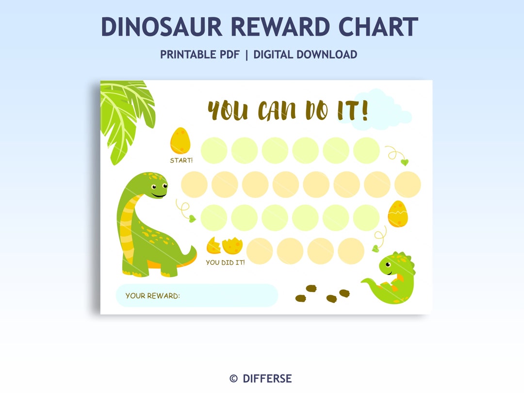 Printable Dinosaur Reward Chart for Kids | Behavior Chart | Kids Chore ...