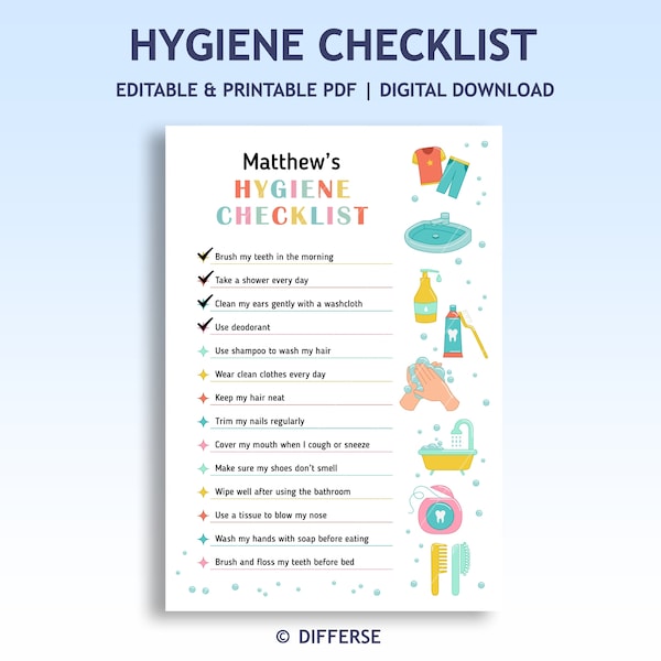 Hygiene Reminders Poster - Etsy