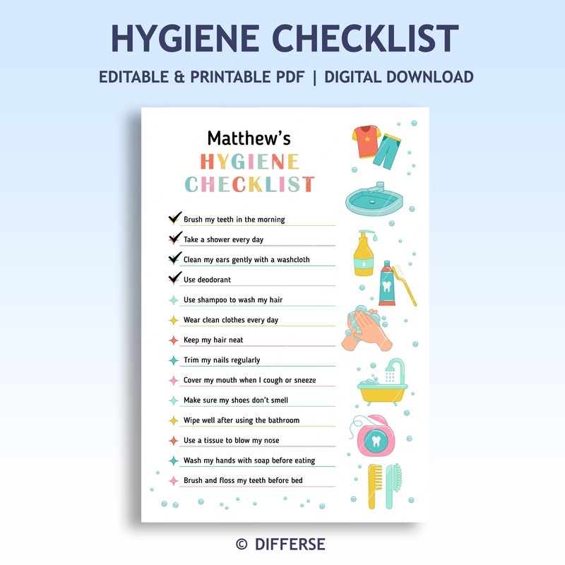 Personal Hygiene Poster - Etsy