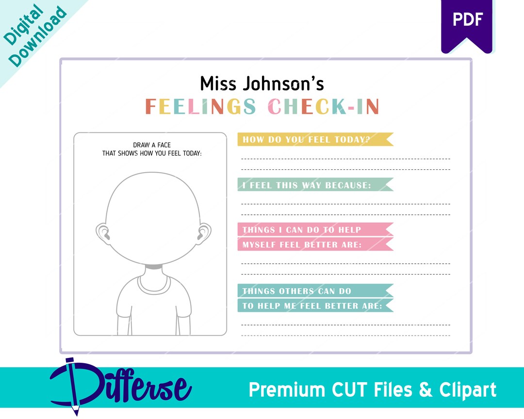 Feelings Check in Wellness Check in Coping Skills How - Etsy