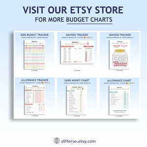 Kids Budget Tracker | Editable Budget Tracker | Allowance Tracker ...