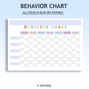 Toddler Behavior Chart | Thumbs-up, Thumbs-down Chart | Behavior ...