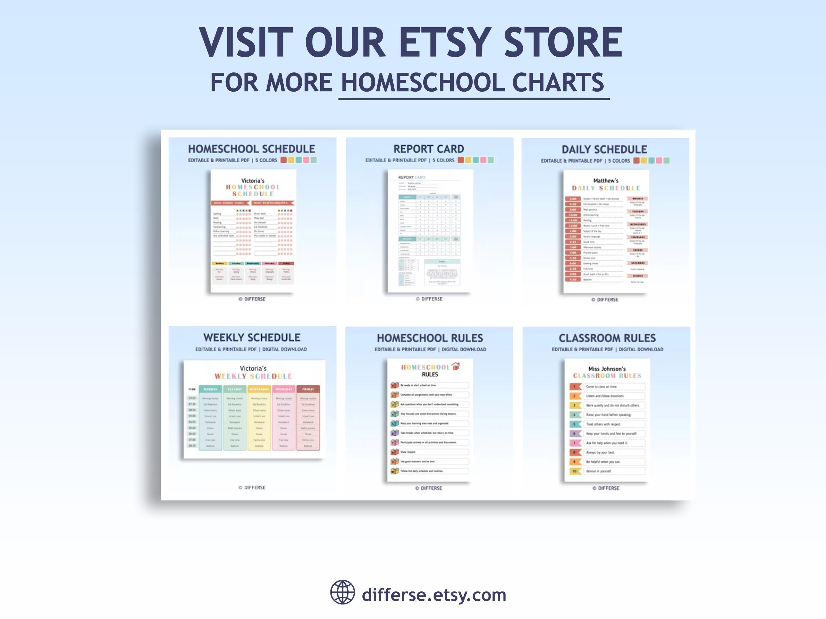 Editable Homeschool Planner | Digital School Planner | Printable ...