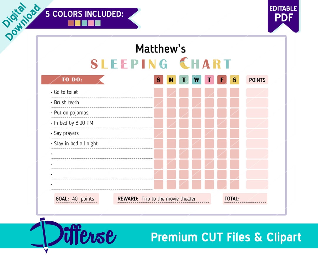 Editable Kids Bedtime Routine Bedtime Checklist Bedtime Chart Kids ...