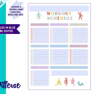 Kids Workout Schedule Kids Exercise Checklist Exercise Tracker Kids ...