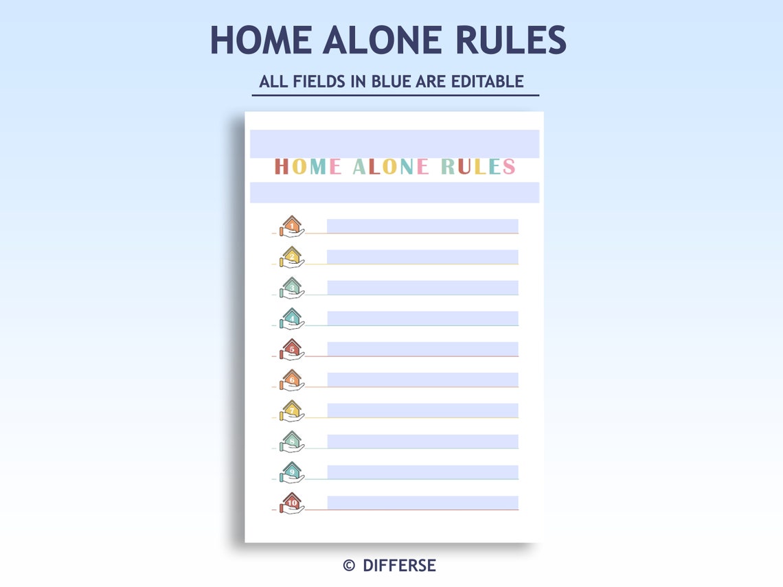 Kids Safety Rules for Staying Home | House Rules for Kids | Alone Rules ...