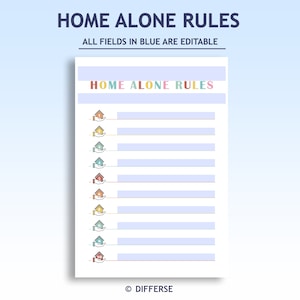 Kids Safety Rules for Staying Home | House Rules for Kids | Alone Rules ...
