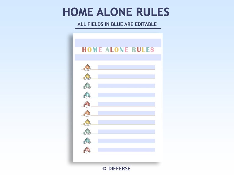 Kids Safety Rules for Staying Home | House Rules for Kids | Alone Rules ...