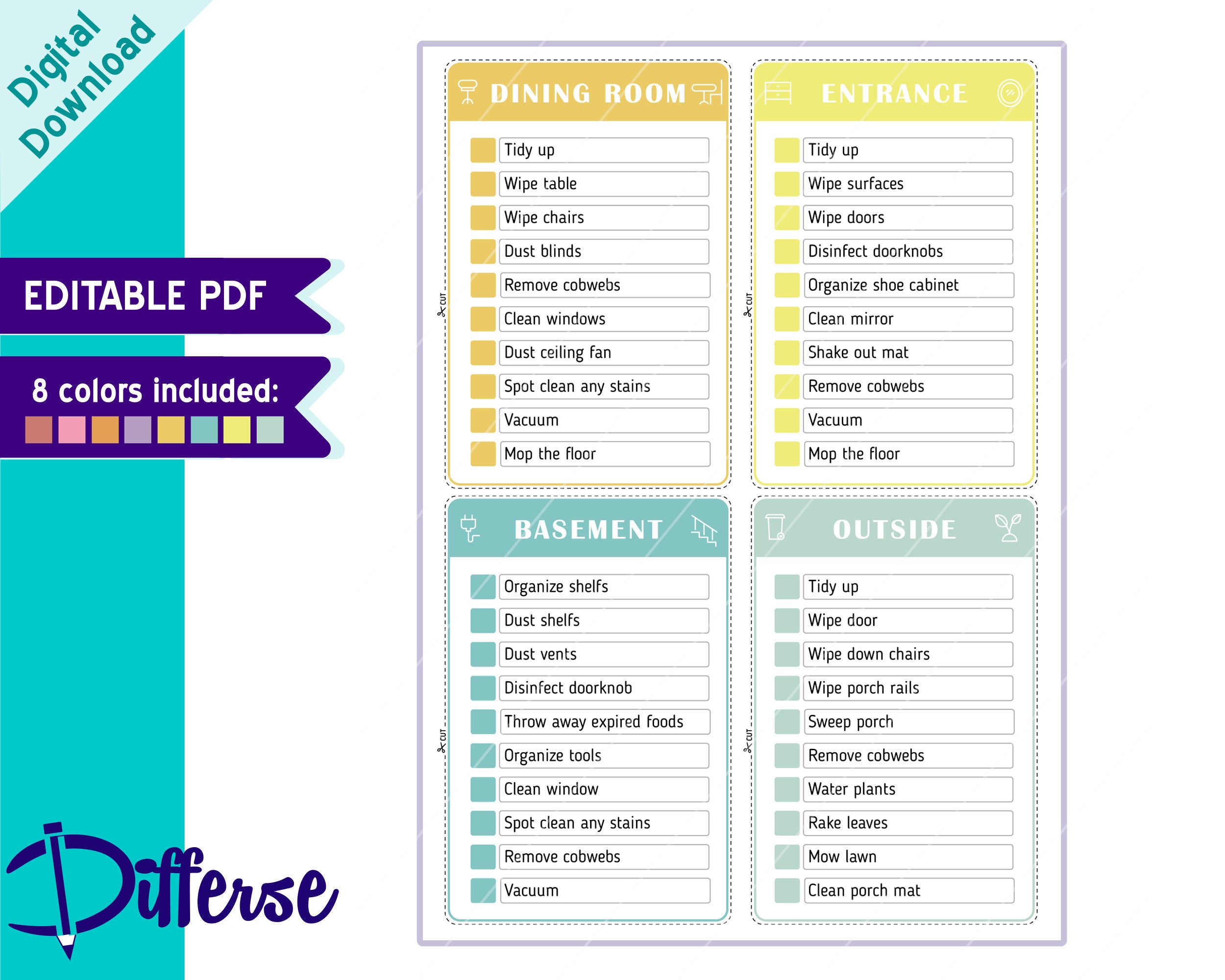 Editable Kids Cleaning Cards Printable Cleaning Cards - Etsy Canada