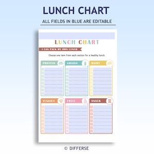 Kids Lunchbox Checklist | Healthy Lunchbox | Kids Lunchbox Planner ...