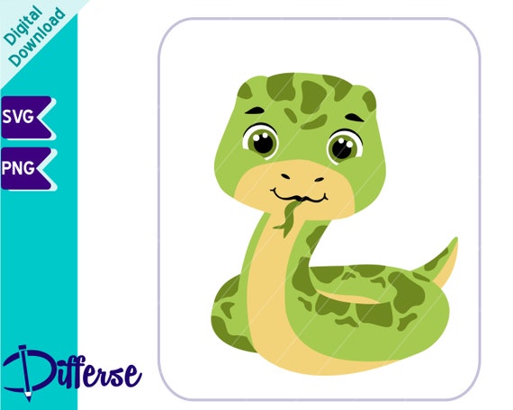 Cute Snake SVG SVG Cut File & PNG Snake Svg Baby Safari - Etsy