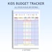Kids Budget Tracker | Editable Budget Tracker | Allowance Tracker ...