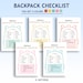 Kids Backpack Checklist | Editable Backpack List | School Backpack ...