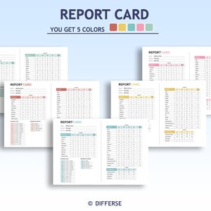 Editable Homeschool Report Card | Report Card Template | Homeschool ...