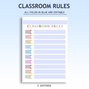 Classroom Rules | Class Rules | Classroom Rules Sign | in This ...