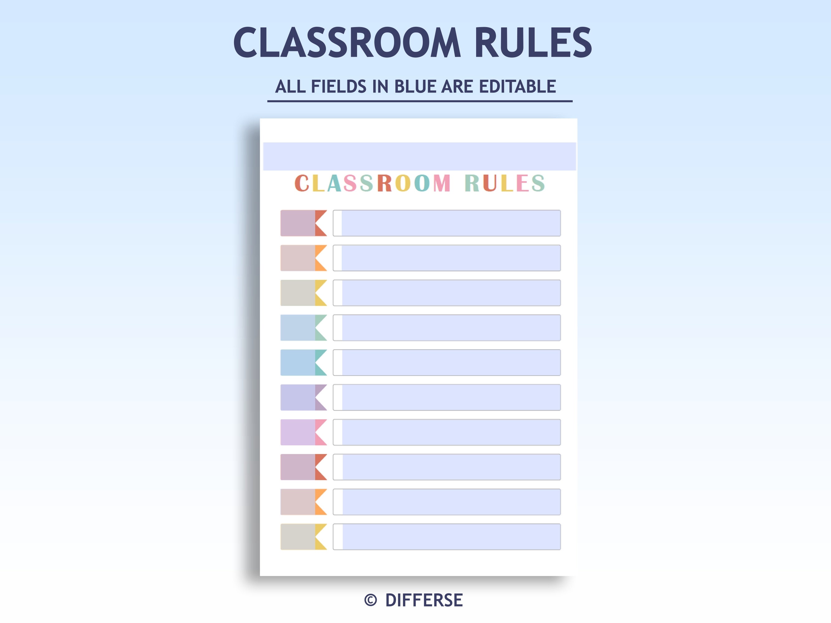 Règles de la classe | Règles de classe | Panneau de règles de classe ...