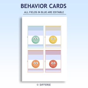 Behavior Cards for Kids | Kids Behavior Cards | Behavior Reward Cards ...