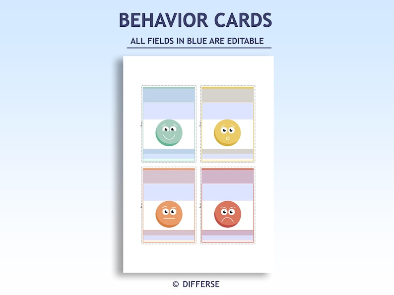 Behavior Cards for Kids | Kids Behavior Cards | Behavior Reward Cards ...