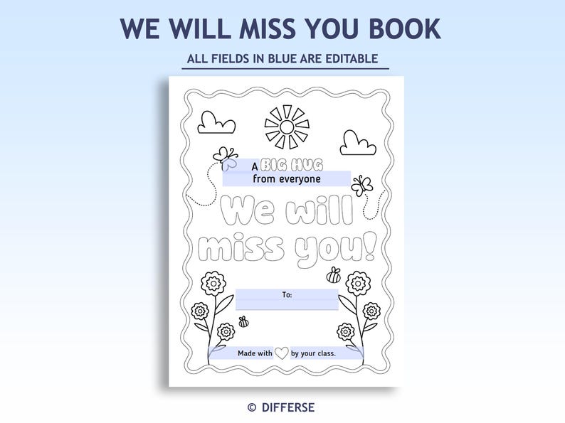 We Will Miss You Class Book | Goodbye Cards Book | Goodbye Book for ...