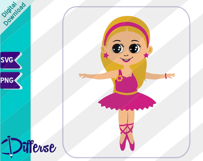Ballerina SVG Cut File, Girls Dance Svg Files, Ballet Svg, Dancer Svg ...