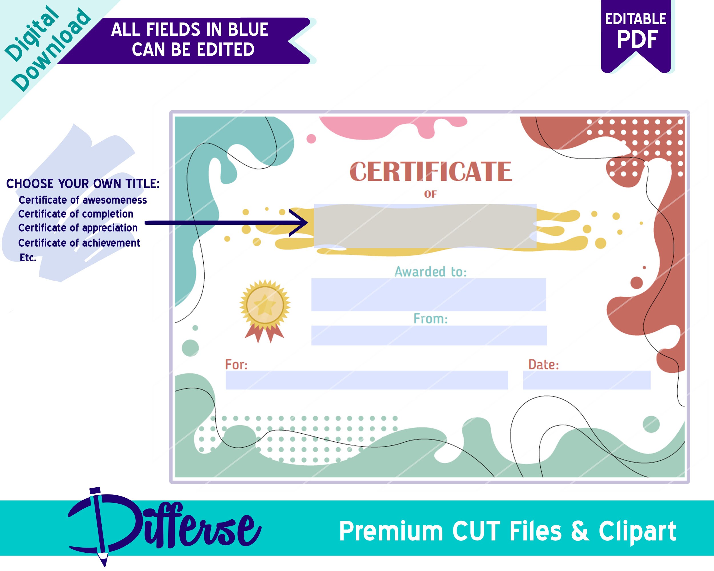 Blank Diploma For Kids
