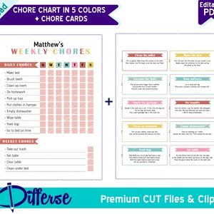 Chore Chart for Kids and Chore Instruction Cards - Etsy